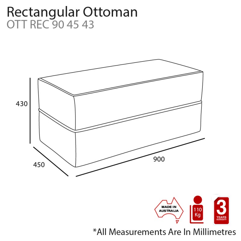 Rectangular Ottoman